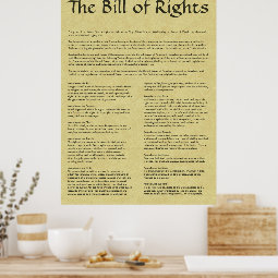 American Bill of Rights Poster | Zazzle