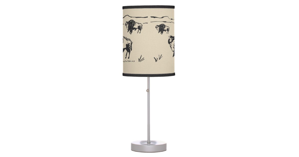 American Bison (Buffalo) Grazing Table Lamp | Zazzle