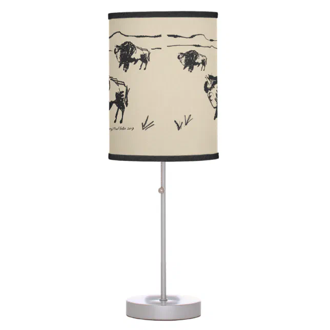 American Bison (Buffalo) Grazing Table Lamp | Zazzle