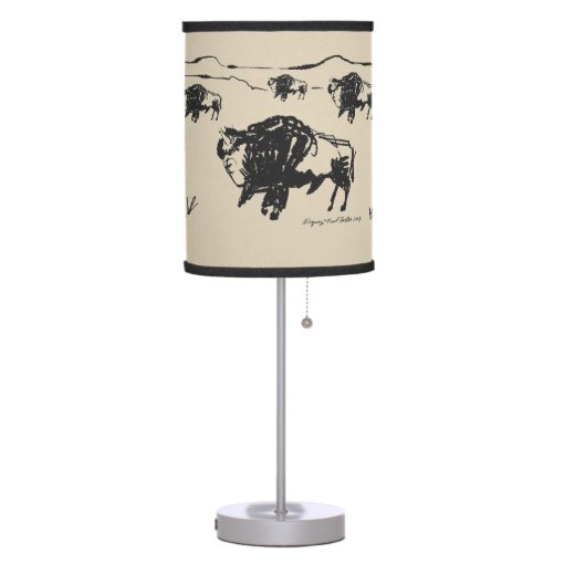 American Bison (Buffalo) Grazing Table Lamp | Zazzle