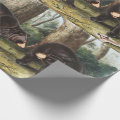 American Black Bear Ursus Americanus Illustration Wrapping Paper | Zazzle