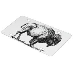 American Buffalo Bison License Plate | Zazzle