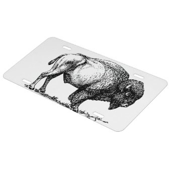 American Buffalo Bison License Plate | Zazzle