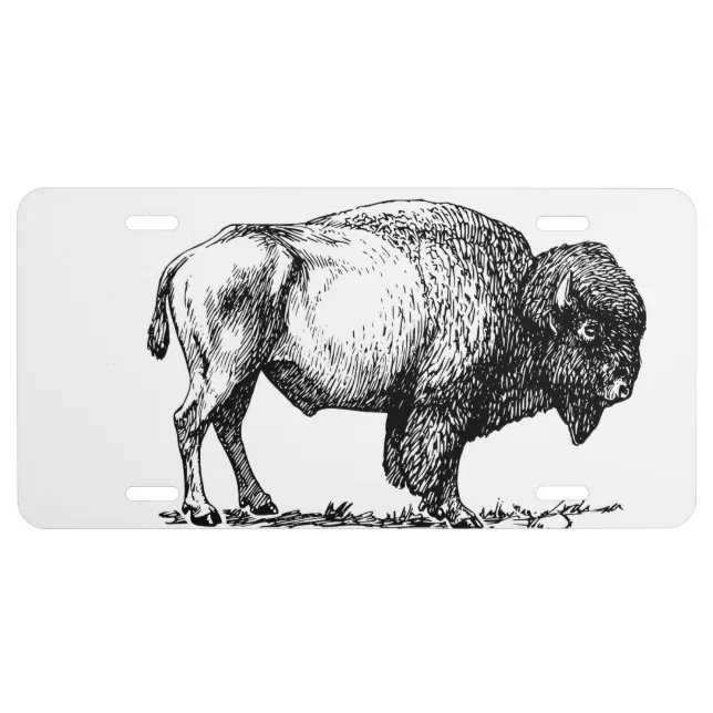 American Buffalo Bison License Plate | Zazzle