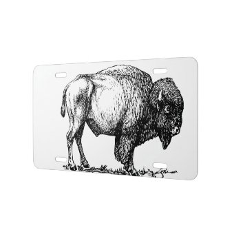 American Buffalo Bison License Plate | Zazzle