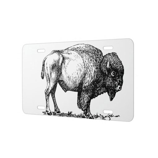 American Buffalo Bison License Plate | Zazzle