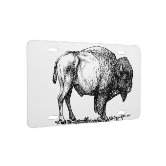 American Buffalo Bison License Plate | Zazzle