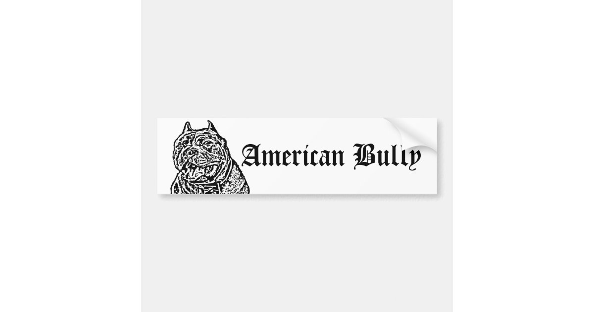 American Bully Dog bumper sticker | Zazzle