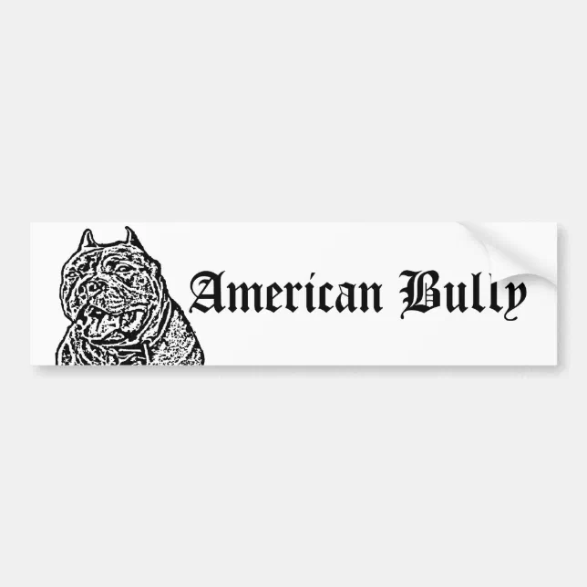American Bully Dog bumper sticker | Zazzle