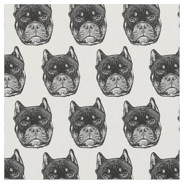 American bully dog pattern Fabric | Zazzle