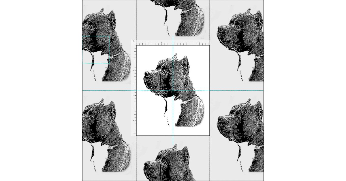 American bully dog pattern Fabric | Zazzle