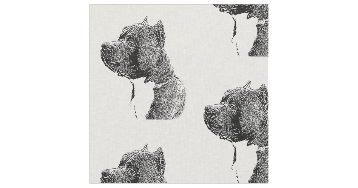 American bully dog pattern Fabric | Zazzle