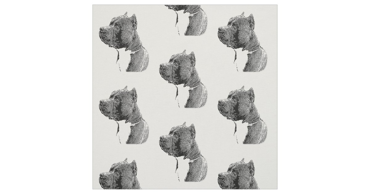 American bully dog pattern Fabric | Zazzle