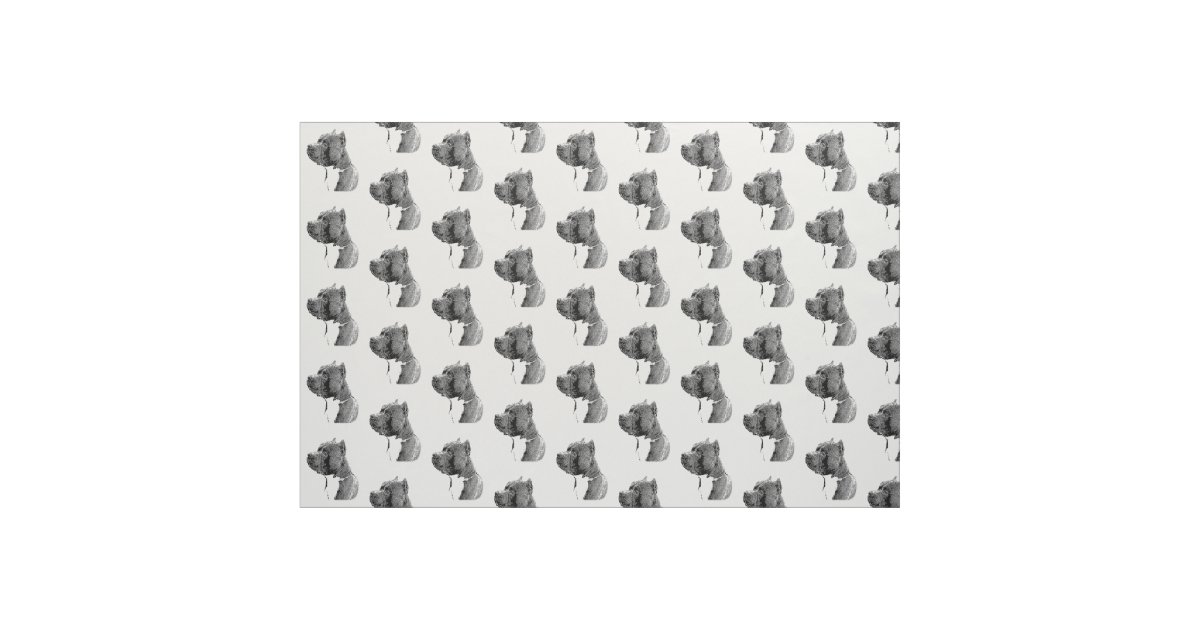 American bully dog pattern Fabric | Zazzle