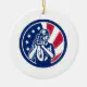 American Cameraman USA Flag Icon Ceramic Ornament | Zazzle