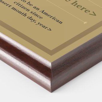 American Citizenship Award Plaque | Zazzle