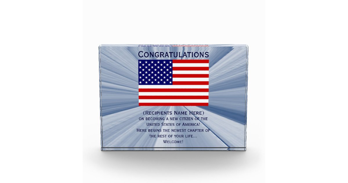 American Citizenship Flag Award | Zazzle