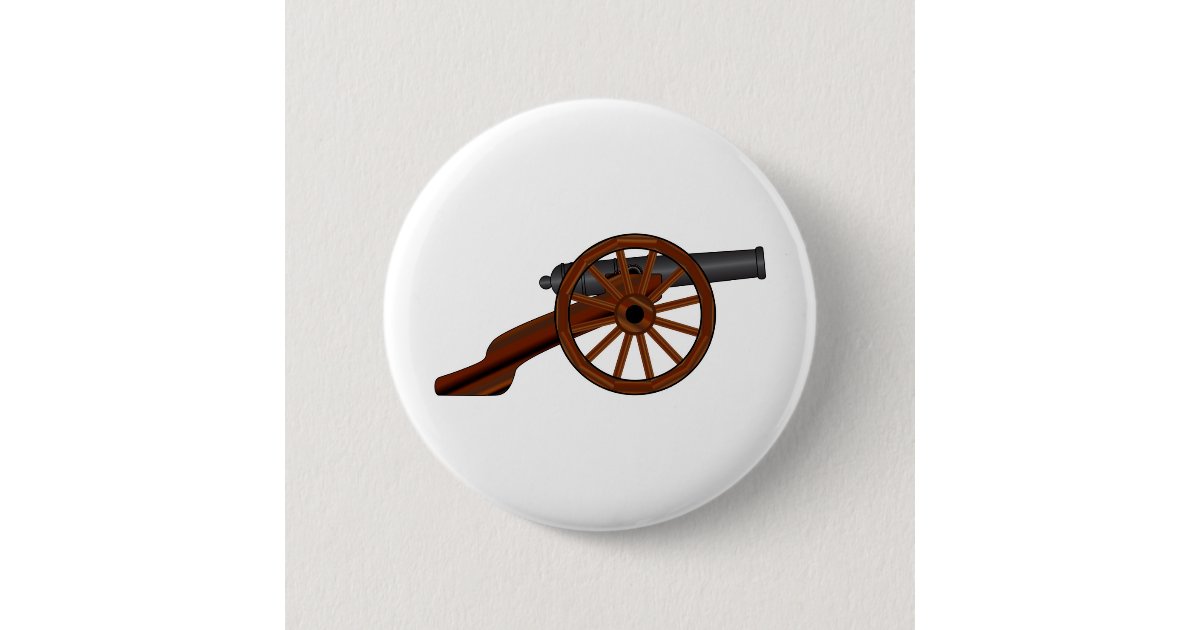 American Civil War Cannon Button | Zazzle