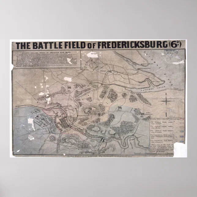 American Civil War Map Poster | Zazzle