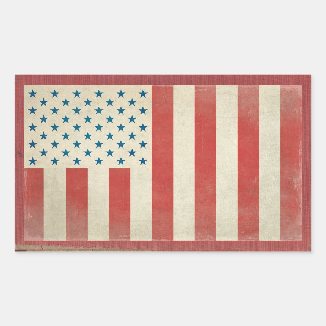 American Civilian Flag Vintage Stickers | Zazzle