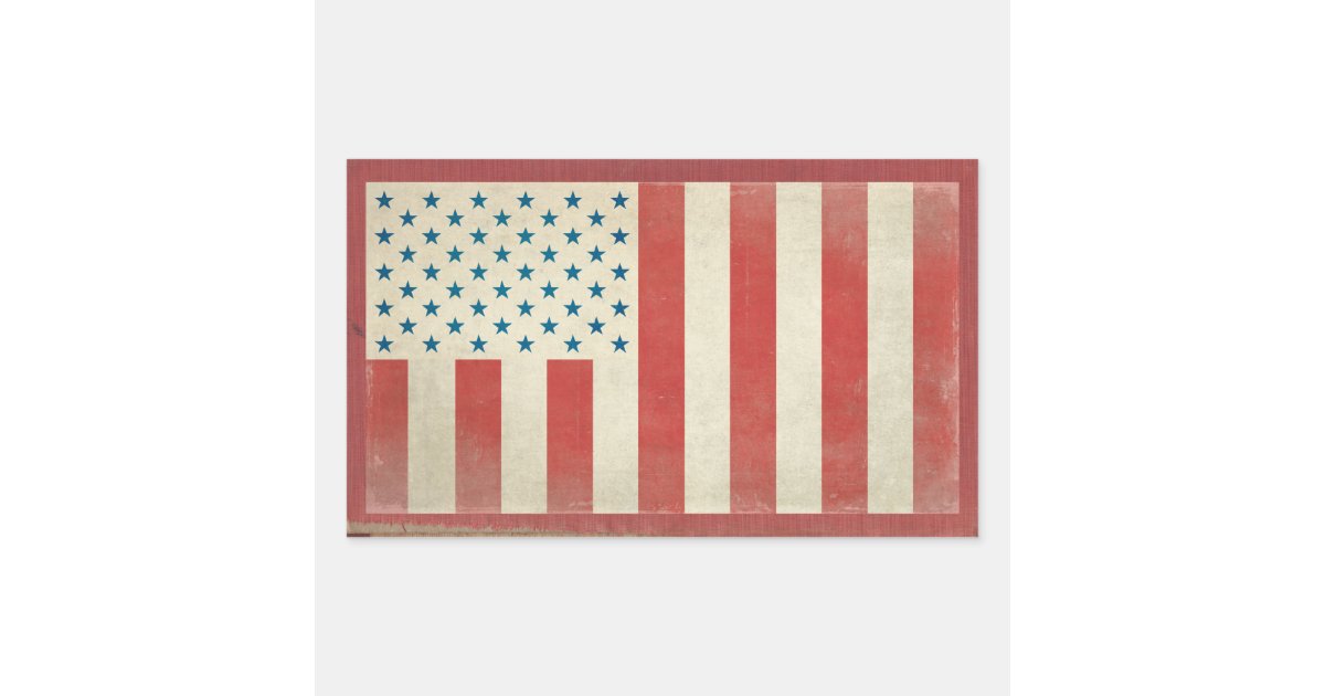 American Civilian Flag Vintage Stickers | Zazzle
