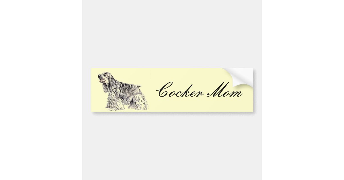 American Cocker Mom Bumper Sticker | Zazzle