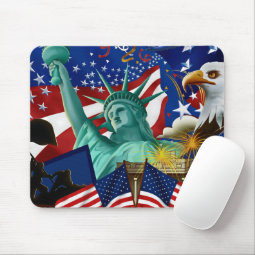 AMERICAN COLLAGE MOUSE PAD | Zazzle