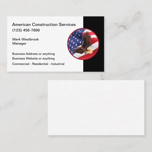 American Construction Theme Business Card | Zazzle