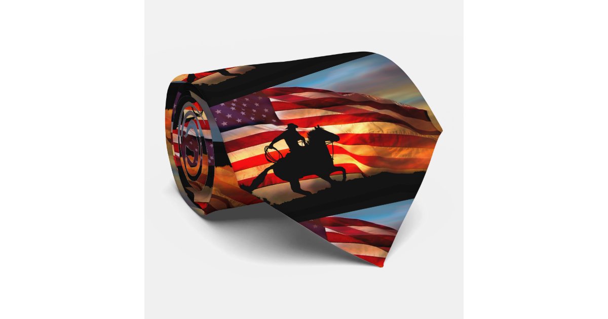 American Cowboy Neck Tie | Zazzle