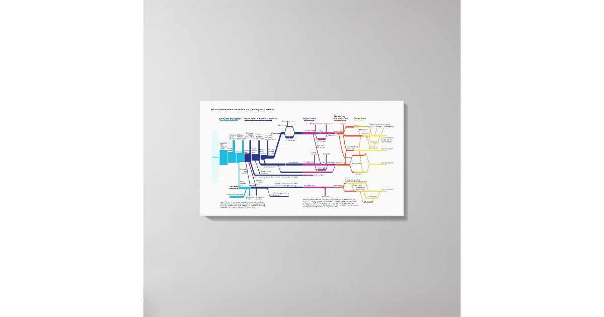American Criminal Justice System Process Flowchart Canvas Print | Zazzle
