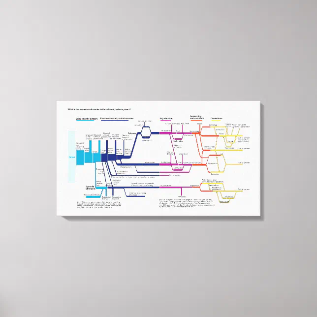 American Criminal Justice System Process Flowchart Canvas Print | Zazzle