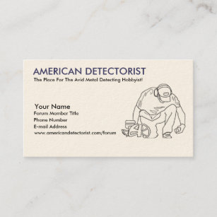 Metal Detecting Business Cards - Business Card Printing | Zazzle