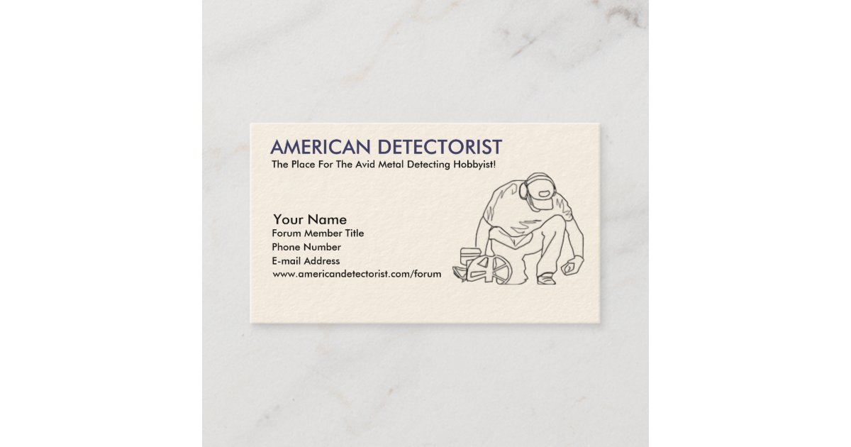 American Detectorist Business Card | Zazzle