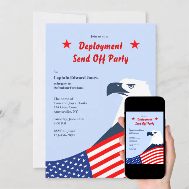 American Eagle Deployment Party Invitation | Zazzle