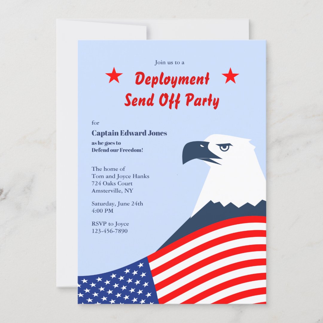 American Eagle Deployment Party Invitation | Zazzle