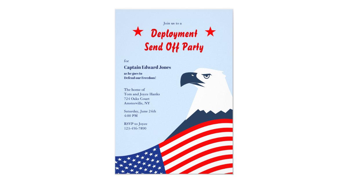 American Eagle Deployment Party Invitation | Zazzle.com