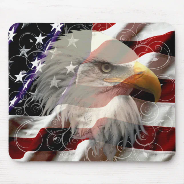 American Eagle Flag Mouse Pad | Zazzle