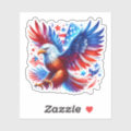 American Eagle Patriotic Design Red White Blue Sticker | Zazzle