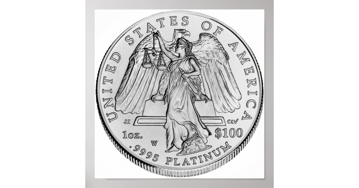 American Eagle Platinum Uncirculated Coin Poster | Zazzle