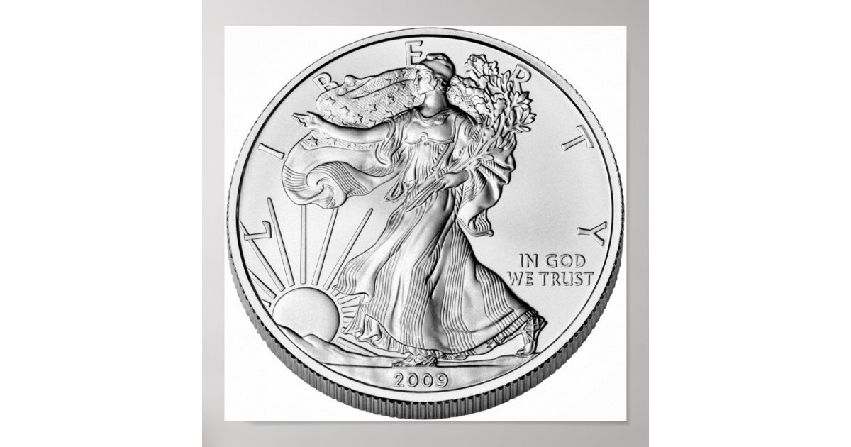 American Eagle Silver Bullion Coin Poster | Zazzle