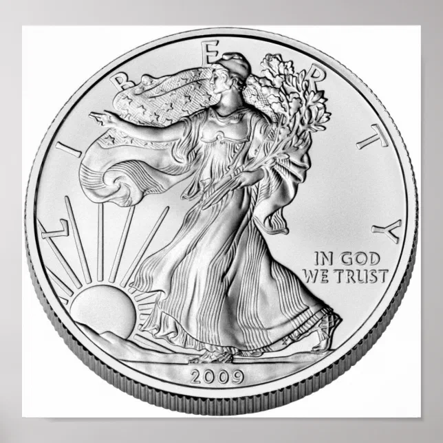 American Eagle Silver Bullion Coin Poster | Zazzle