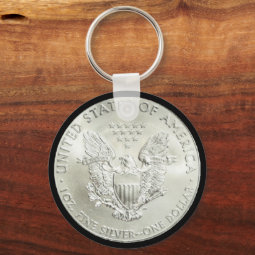 AMERICAN EAGLE SILVER DOLLAR-KEYCHAIN KEYCHAIN | Zazzle