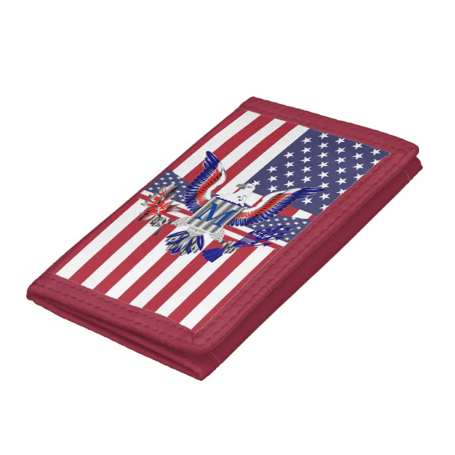 American eagle symbol tri-fold wallet | Zazzle