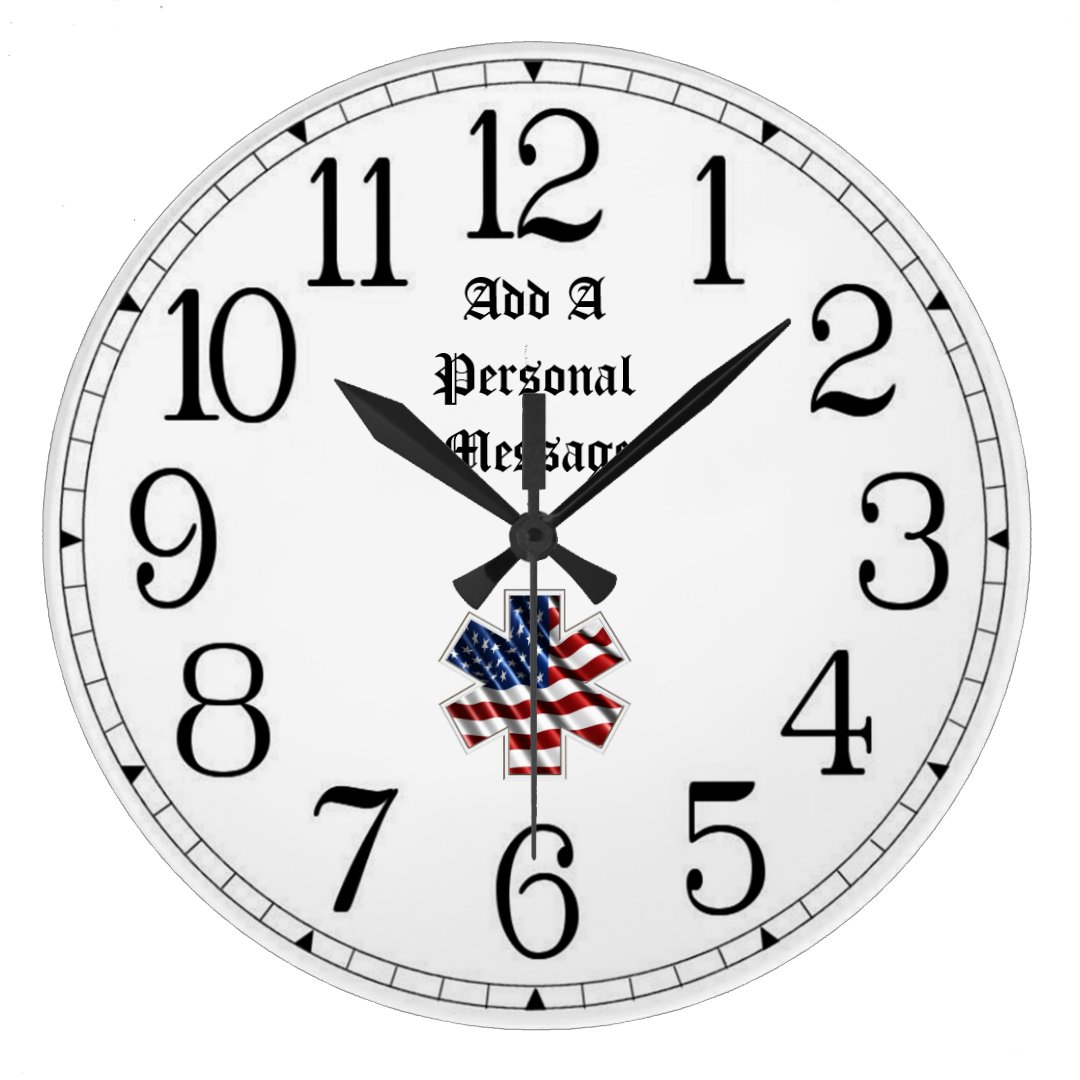 American EMS Star of Life Large Clock | Zazzle