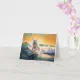American Eskimo Beach Surfing Painting Card | Zazzle