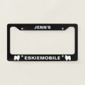 American Eskimo Dog Silhouettes Eskiemobile License Plate Frame | Zazzle