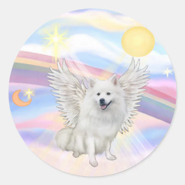 American Eskimo Spitz Classic Round Sticker | Zazzle