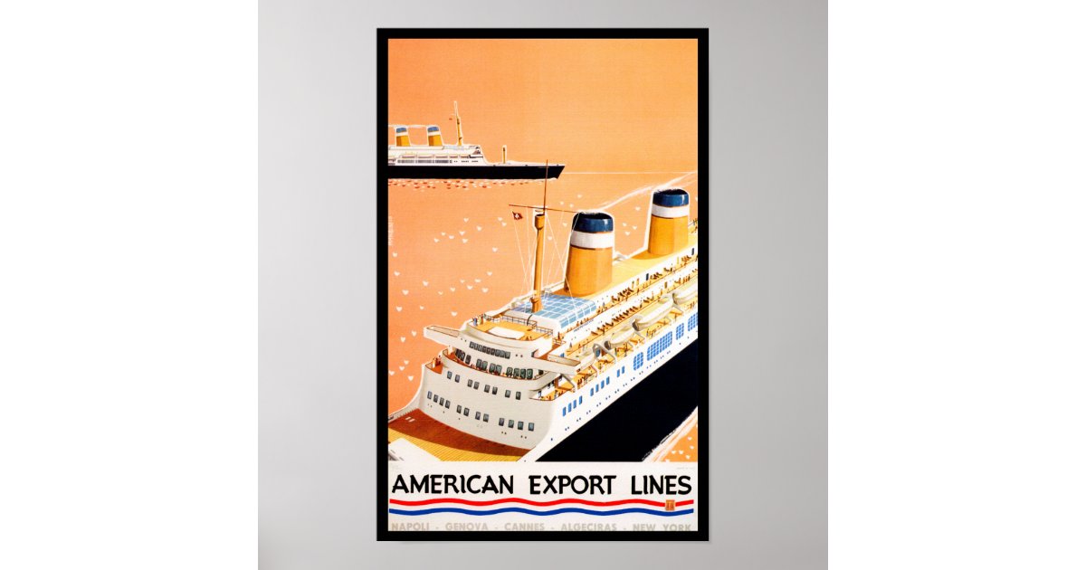 American Export Lines Poster | Zazzle