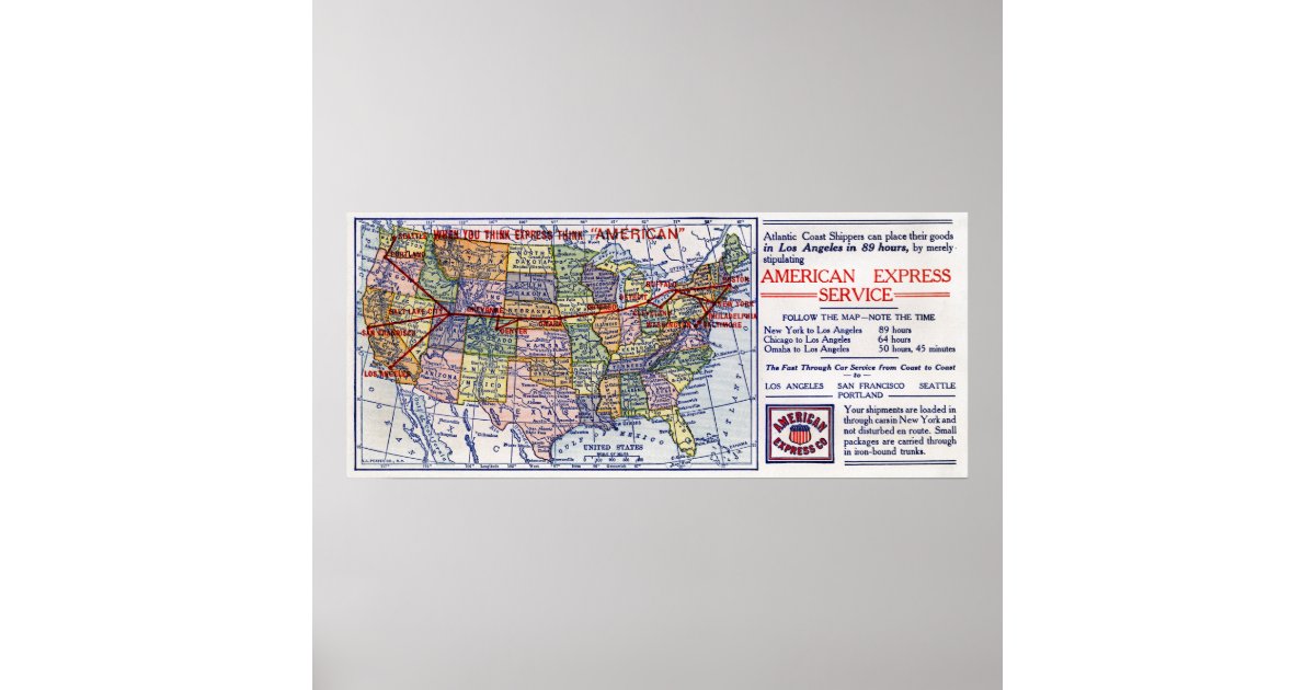 AMERICAN EXPRESS SHIPPING POSTER | Zazzle