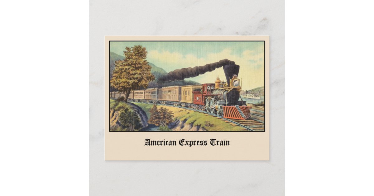 American Express Train Vintage Postcard | Zazzle
